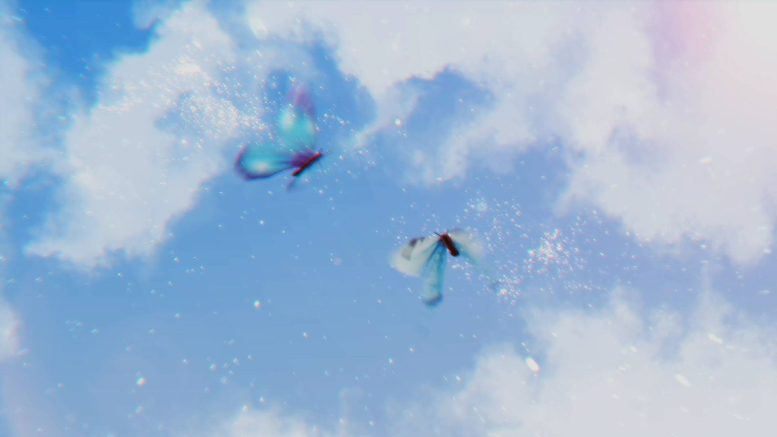 Butterflies in Clouds Unveil – Ethereal Butterfly AE Template