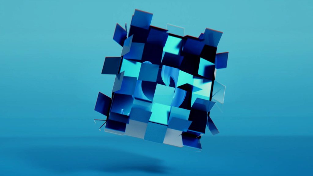 Cube Unfolding Logo Reveals – Geometric Unfold Template
