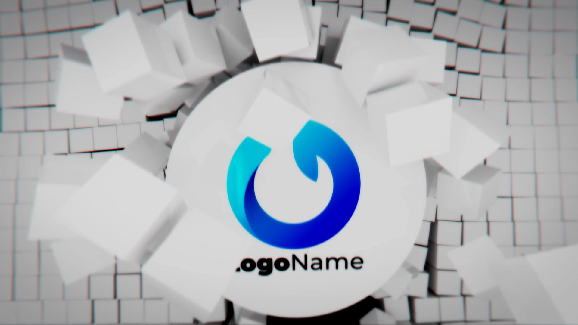 Dynamic Cubes Logo Reveal – 3D Cube Assembly Template