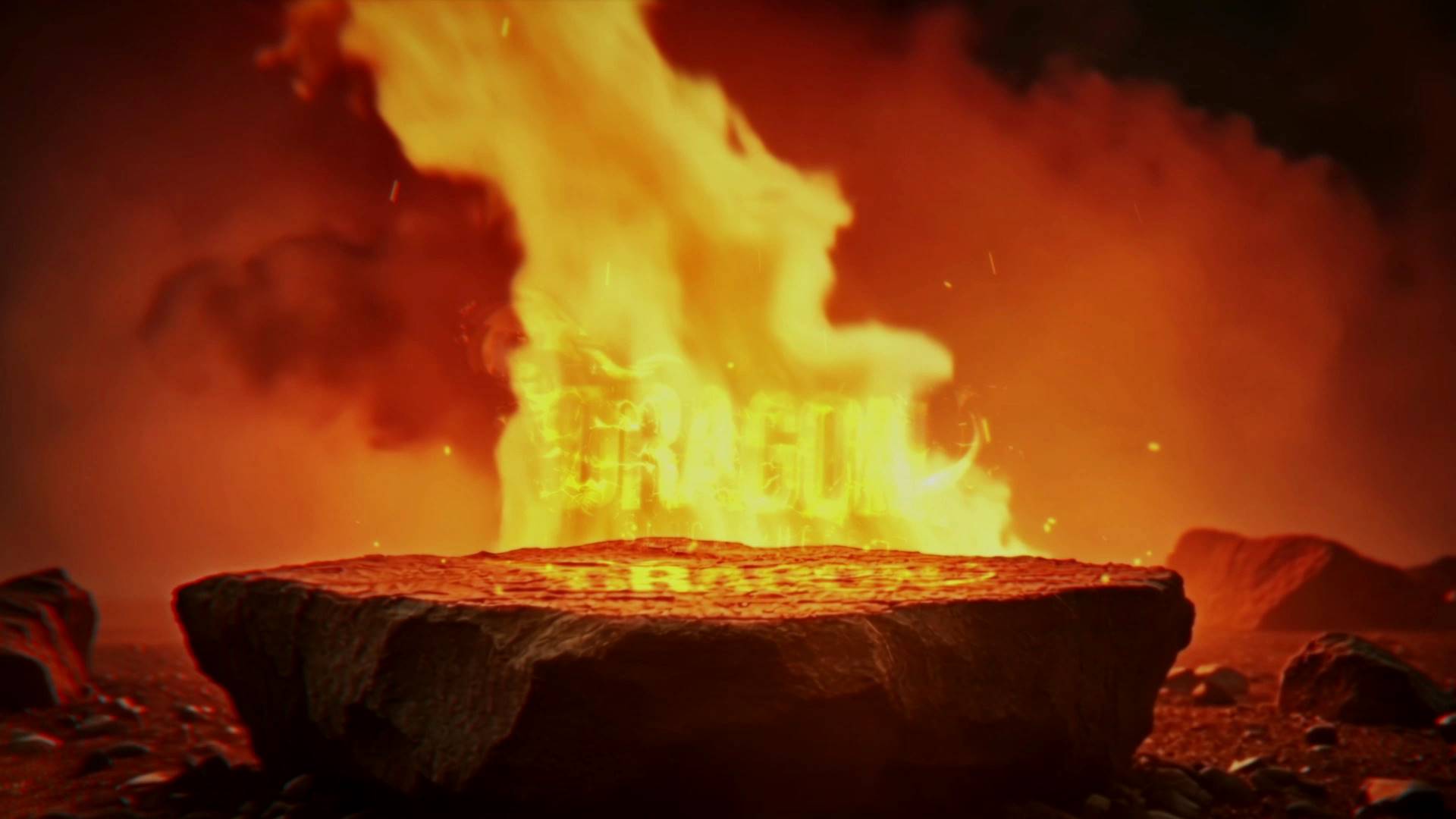 Epic Stone In Fire – Fiery Stone Logo Reveal