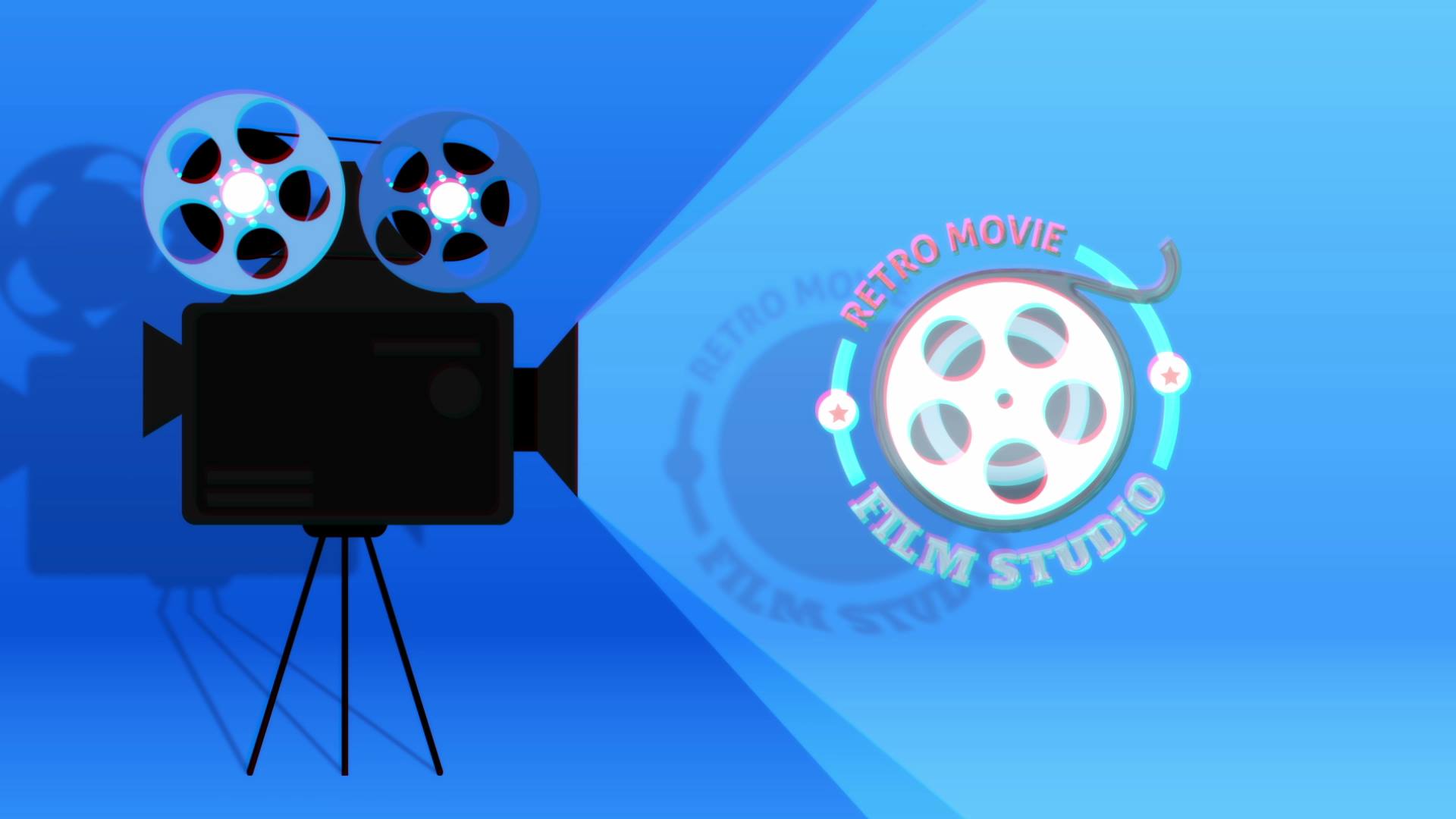 Film Logo Unveil – AE Template with Vintage Film Transitions
