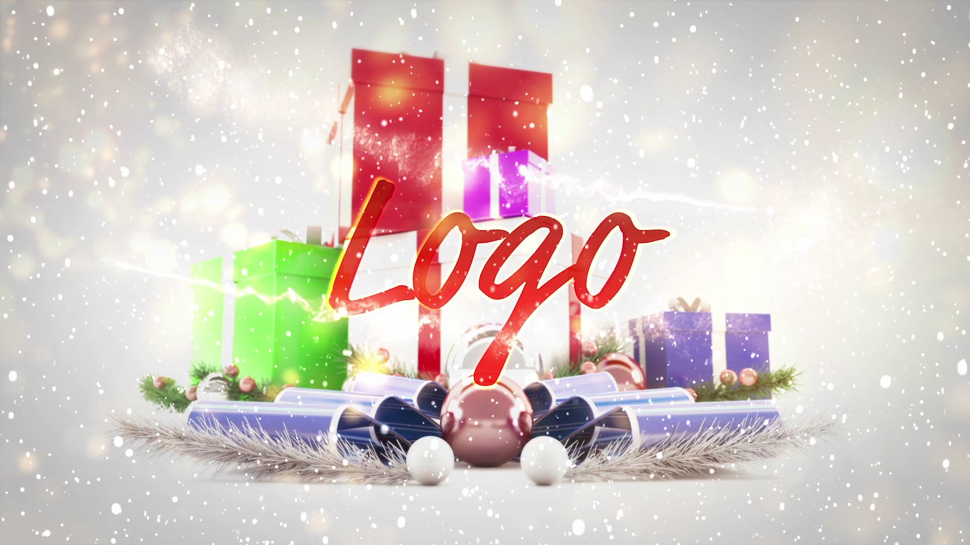 Christmas Wishes Logo Reveal – Festive Holiday Animation