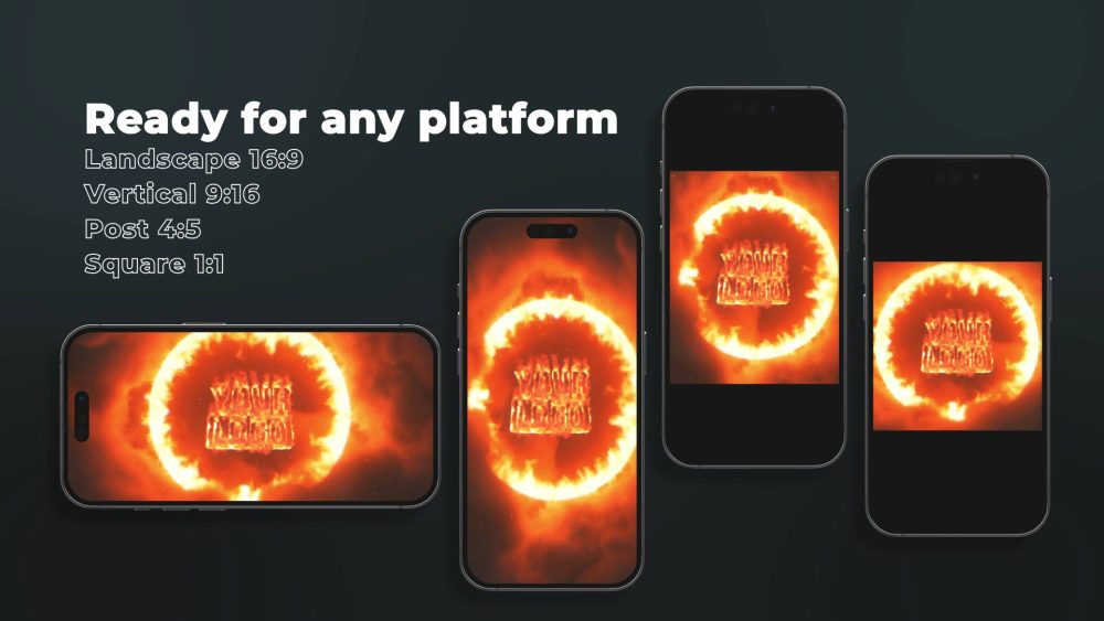 Fire Portal In Clouds