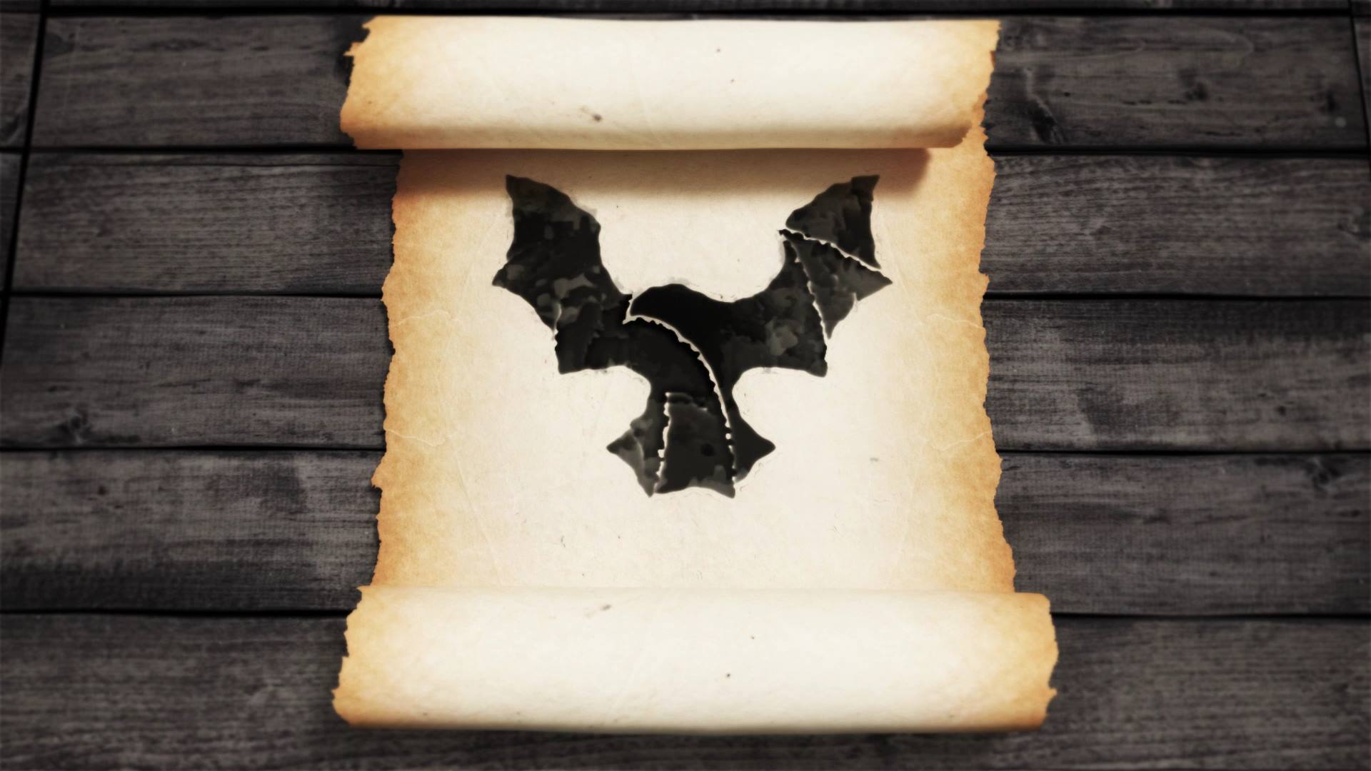 Parchment Scroll Opens Logo - Ancient Scroll Opening