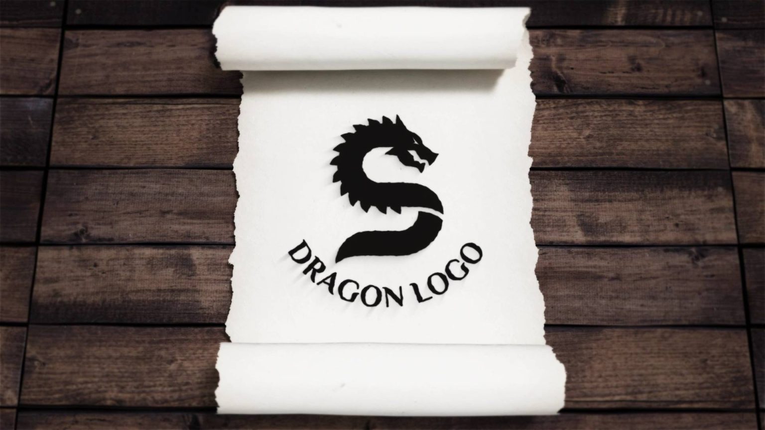 Parchment Scroll Opens Logo - Ancient Scroll Opening
