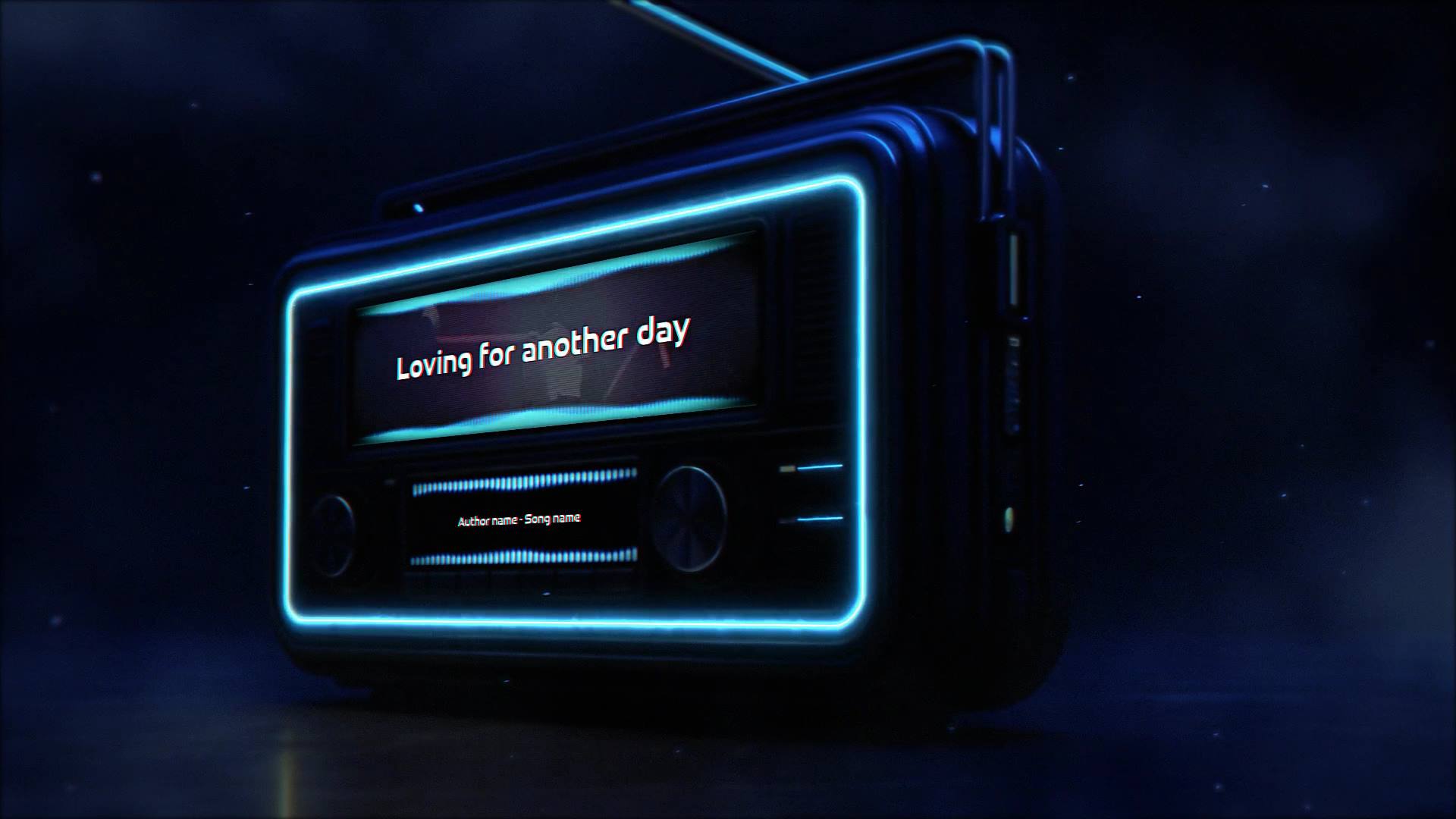 Neon Cyberpunk Radio Sync Music Visualizer Audio-Reactive