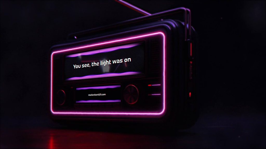 Neon Cyberpunk Radio Sync Music Visualizer Audio-Reactive